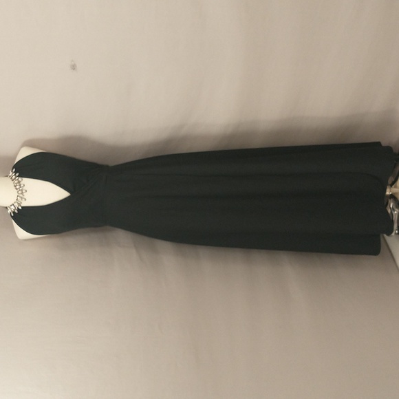 Vintage | Dresses | Vintage 7s Black Wrap Gown Sexy Simplicity Kelly ...